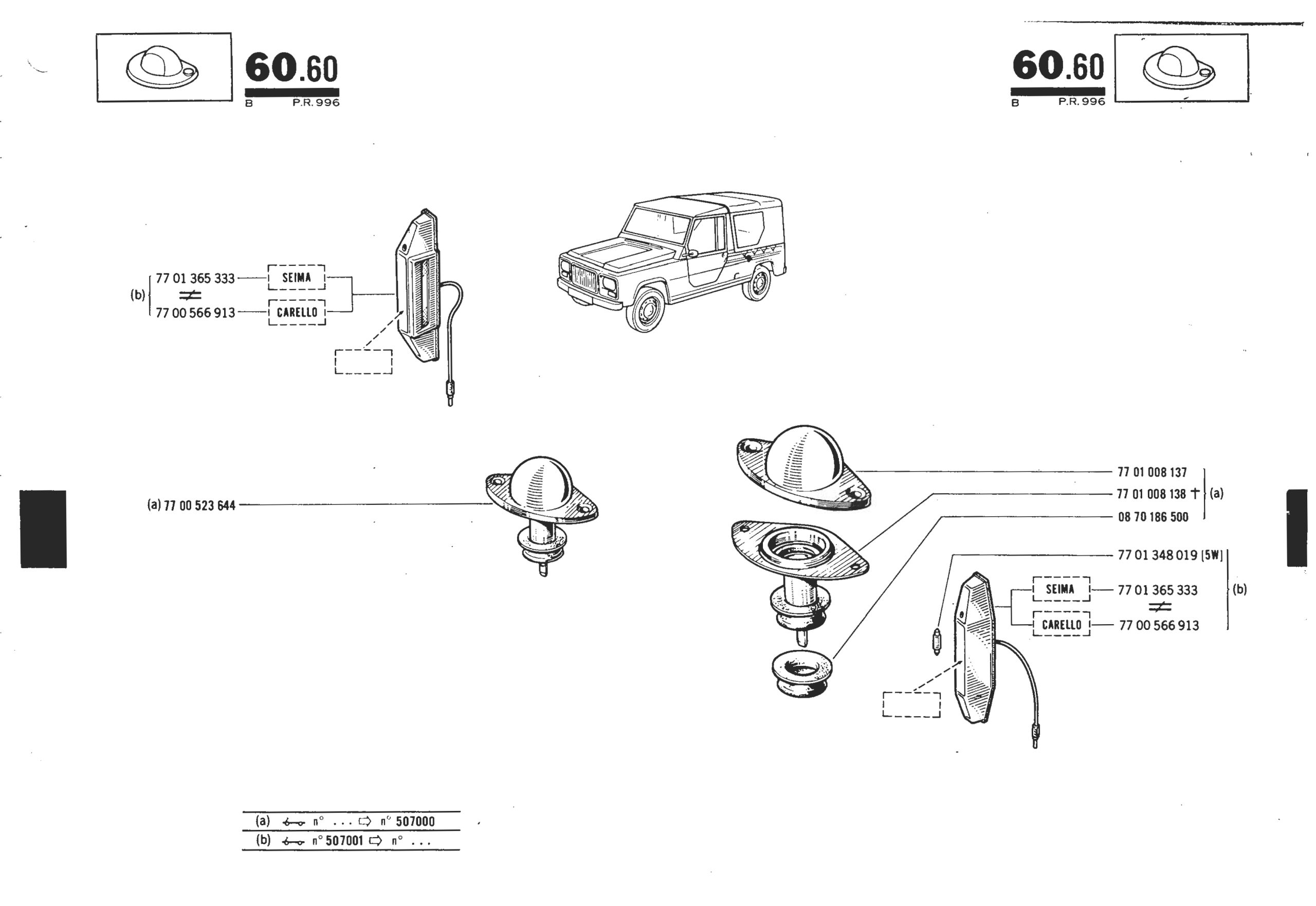 Feux de plaque Rodéo 6 2B - Retro Car Concept